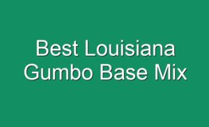 Best Louisiana Gumbo Base Mix