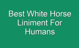 Best White Horse Liniment For Humans